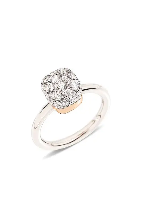 Pomellato Nudo Petit Diamond Ring - White Gold/rose Gold