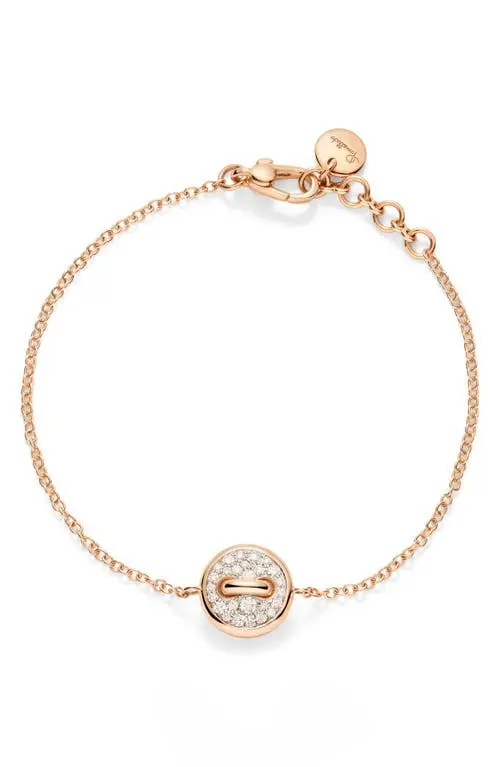 Pomellato Pom Pom Pavé Diamond Dot Bracelet In 18k Rose Gold - Pearl