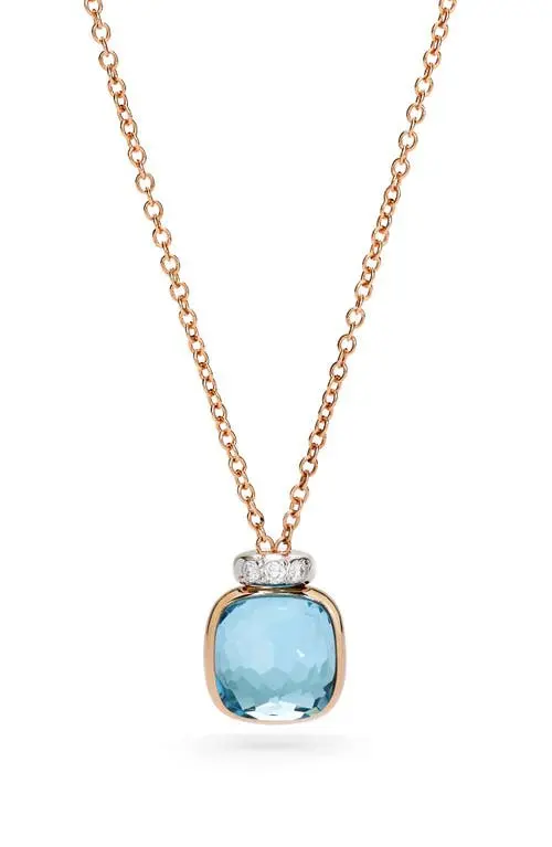 Pomellato Nudo & Diamond Pendant Necklace - Sky Blue Topaz
