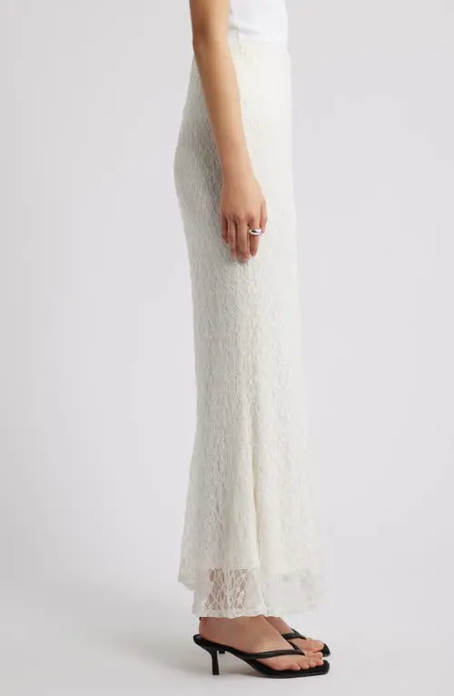 OPEN EDIT Sheer Lace Maxi Skirt - Ivory