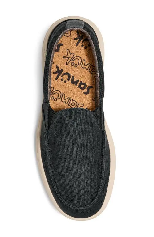 Sanuk Happy Hour Lite Resort Slip-on Sneaker - Black