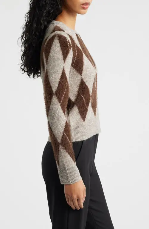 Mango Rombete Argyle Sweater