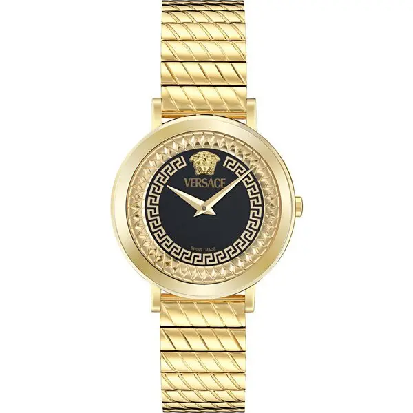 Versace Delphinus Bracelet Watch - Ip Yellow Gold