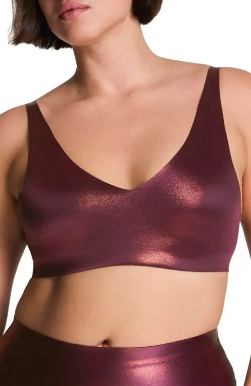 Spanx Spanxshape™ Luxeshine Bralette - Plum Berry Foil