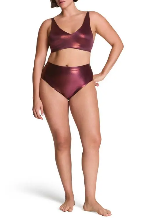 Spanx Spanxshape™ Luxeshine Bralette - Plum Berry Foil