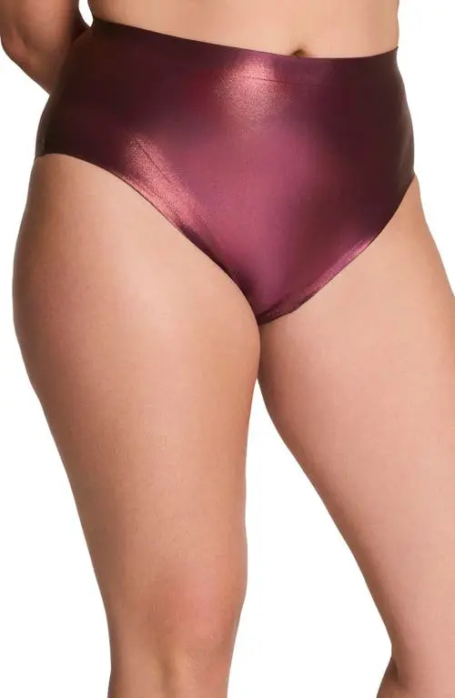 Spanx Spanxshape™ Luxeshine Briefs - Plum Berry Foil