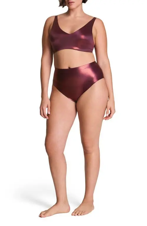 Spanx Spanxshape™ Luxeshine Briefs - Plum Berry Foil