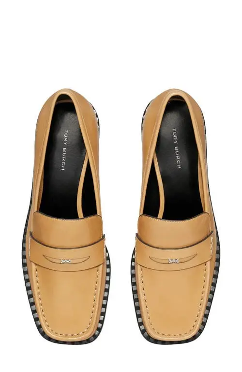 Tory Burch Square Toe Loafer - Honeycomb Tan