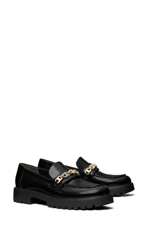 Tory Burch Gemini Embellished Lug Sole Loafer