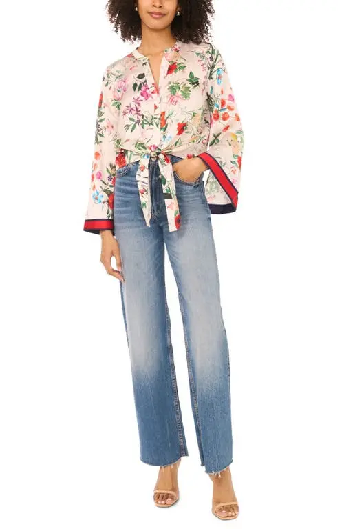 Vince Camuto Tie-front Flare-sleeve Shirt