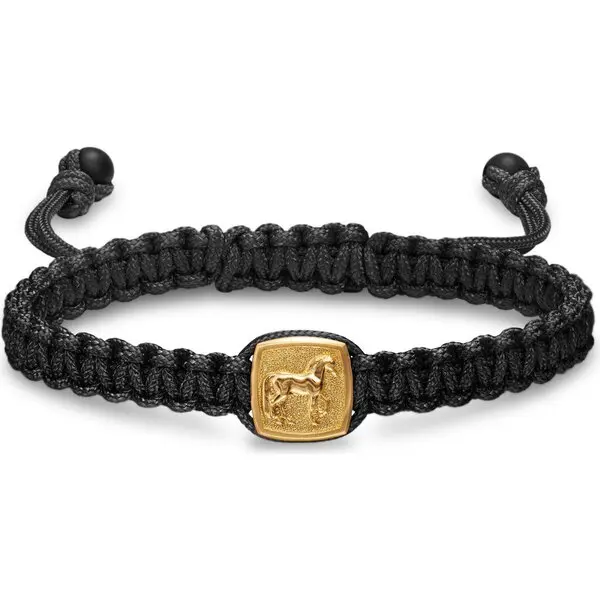 David Yurman Petrvs Horse Station Bracelet - Black