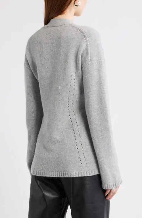 Nordstrom Wool And Cashmere Cardigan - Grey Silk Heather