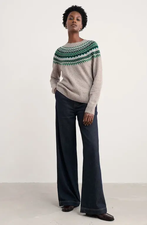 SEASALT CORNWALL Gurnard's Head Fair Isle Lambswool Blend Crewneck Sweater