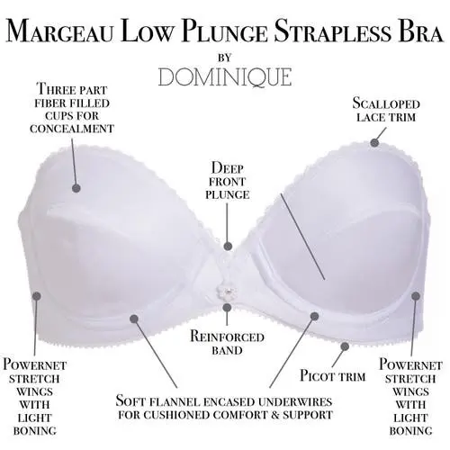 DOMINIQUE INTIMATES Margeau Low Plunge Strapless Bra - White