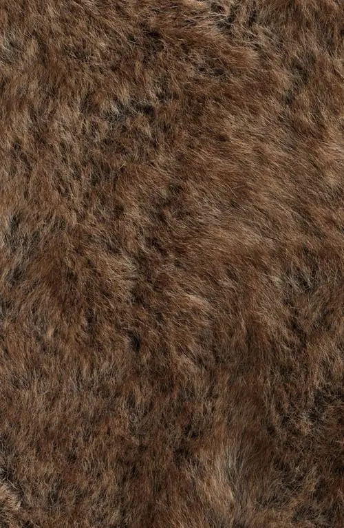 Mango Bola Faux Fur Jacket - Beige