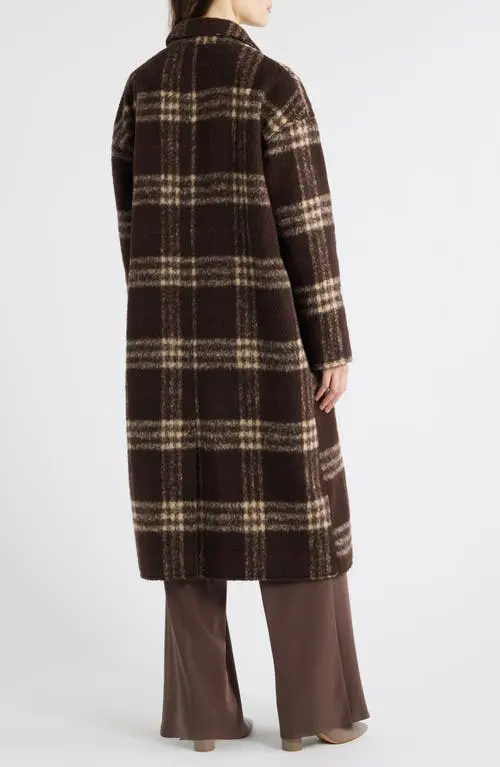 Dra Ginny Check Wool-blend Longline Coat