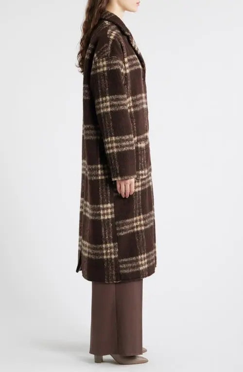 Dra Ginny Check Wool-blend Longline Coat