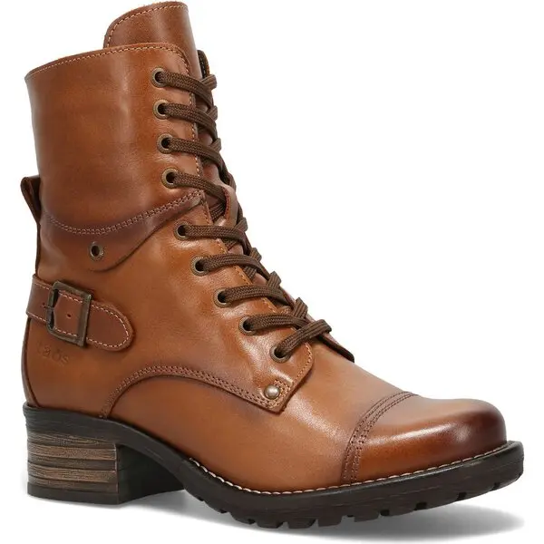 TAOS Crave Leather Combat Boots - Tan