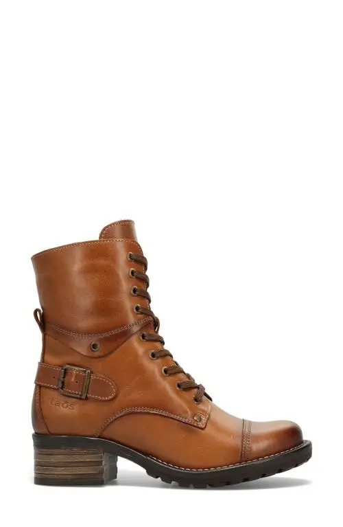 TAOS Crave Leather Combat Boots - Tan
