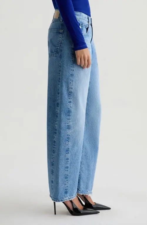 Ag Hattie High-waist Ankle Wide Barrel Leg Jeans - Blueprint