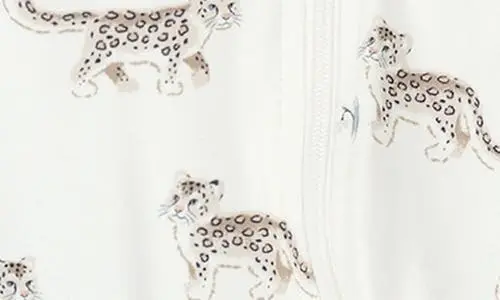 PETIT LEM Snow Leopard Fitted One-piece Footie