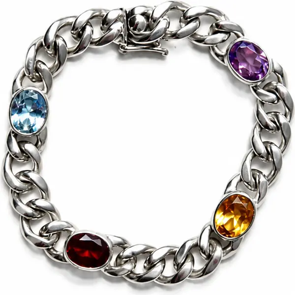 67JEWELRY Sterling Gemstone Bracelet - Silver