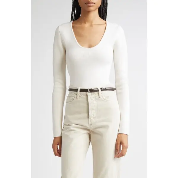 TOTEME Merino Knit Top - Ecru