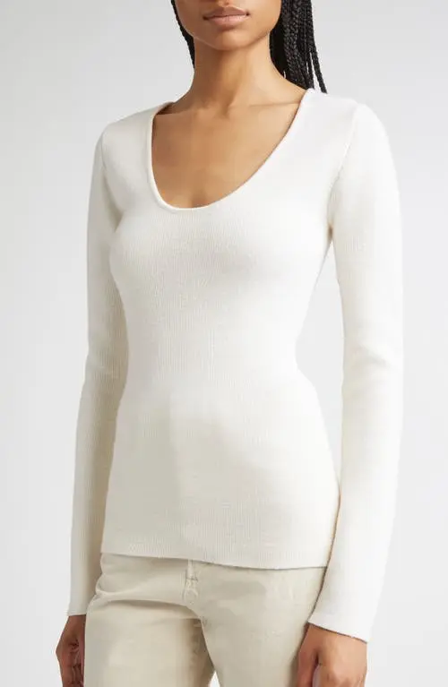 TOTEME Merino Knit Top - Ecru