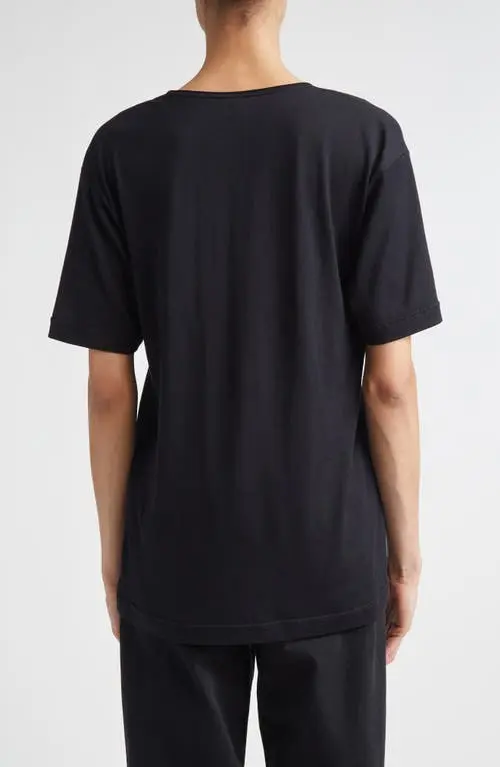 TOTEME Silk Crepe T-shirt - Black