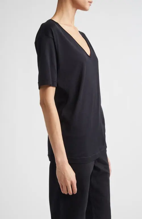 TOTEME Silk Crepe T-shirt - Black