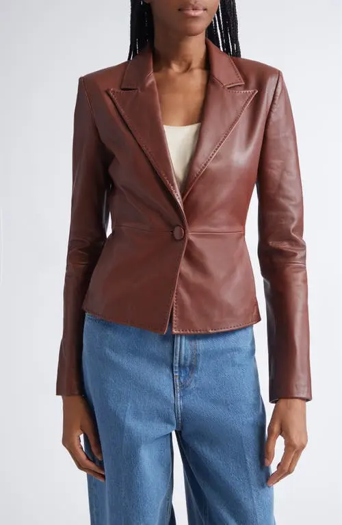 St. John Soft Luxe Napa Leather Jacket