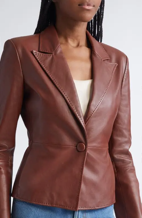 St. John Soft Luxe Napa Leather Jacket