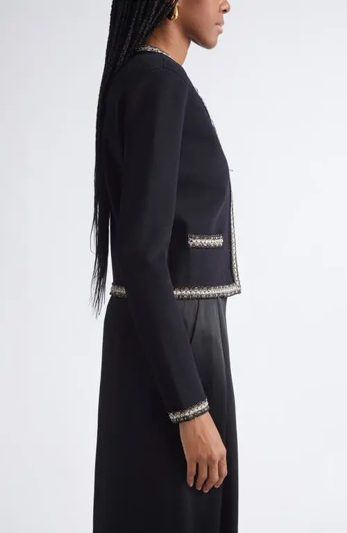 St. John Helen Braided Trim Knit Jacket