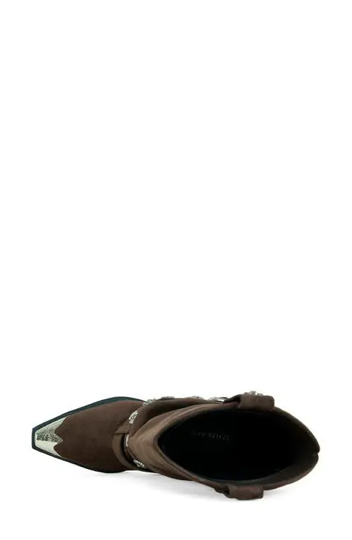 AZALEA WANG Ashraf Studded Western Boots