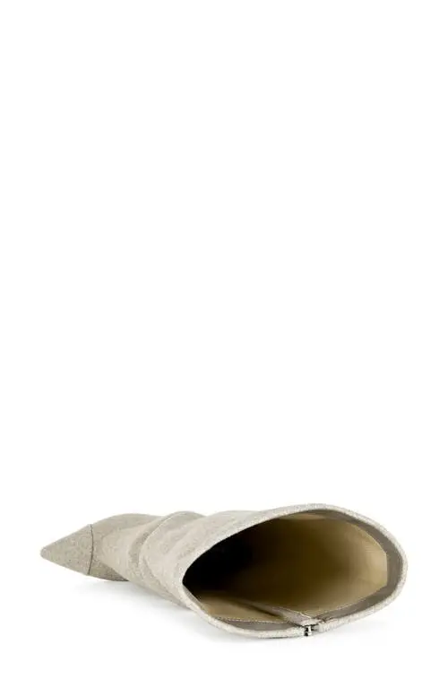AZALEA WANG Kenya Wide Shaft Wedge Boots - Grey