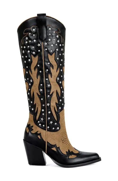 AZALEA WANG Kalpana Knee-high Western Boots