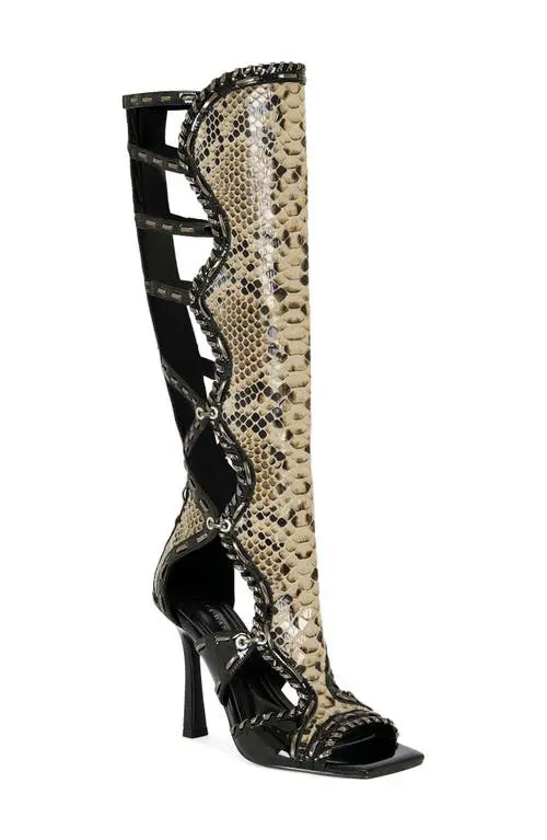 AZALEA WANG Indrani Snake Gladiator Boots