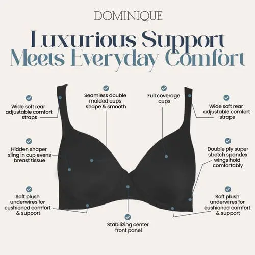 DOMINIQUE INTIMATES Marlena Seamless Shaping Bra - Black