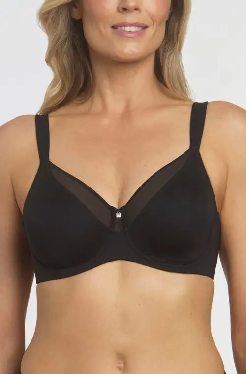 DOMINIQUE INTIMATES Mallory Smoothing Underwire Minimizer Bra - Black