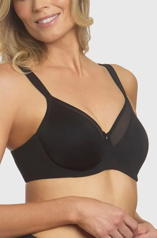 DOMINIQUE INTIMATES Mallory Smoothing Underwire Minimizer Bra - Black