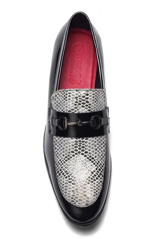 CARLOS BY CARLOS SANTANA Maestro Bit Loafer - Black Snake Print