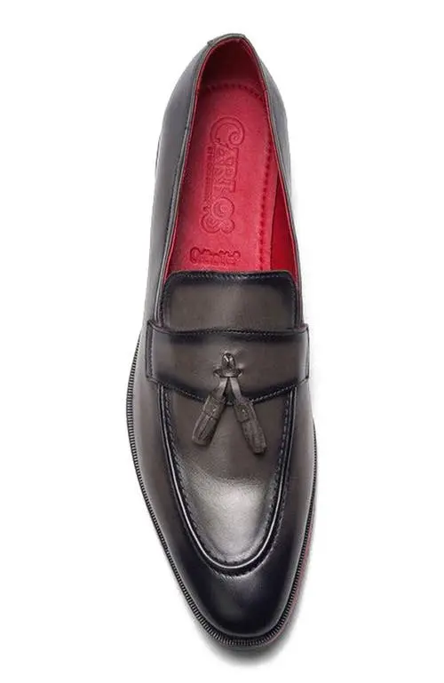 CARLOS BY CARLOS SANTANA Encore Tassel Loafer - Grey Leather