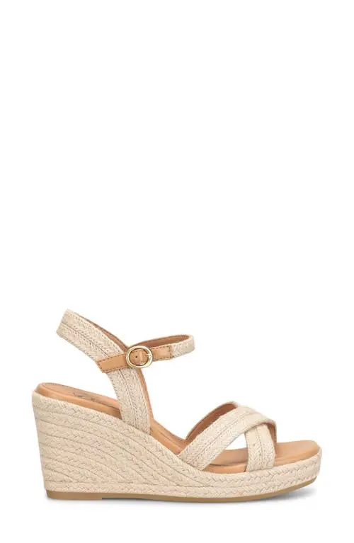 SOFFT Newbury Espadrille Ankle Strap Platform Wedge Sandal - Natural