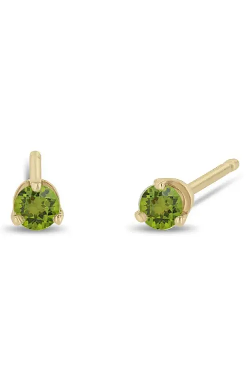 Zoe Chicco 14k Gold Stud Earrings - Yellow Gold/peridot