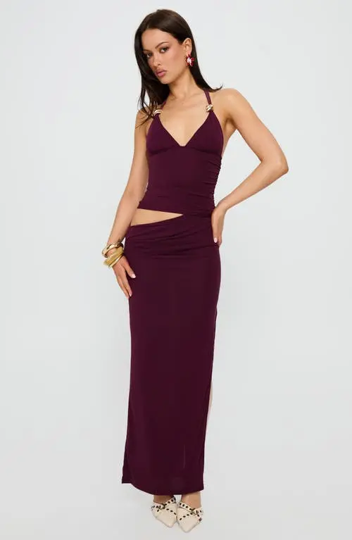 Princess Polly Imeraldia Cutout Halter Maxi Dress