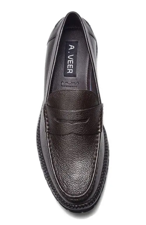 A. VEER Jasper Penny Loafers - Brown Leather
