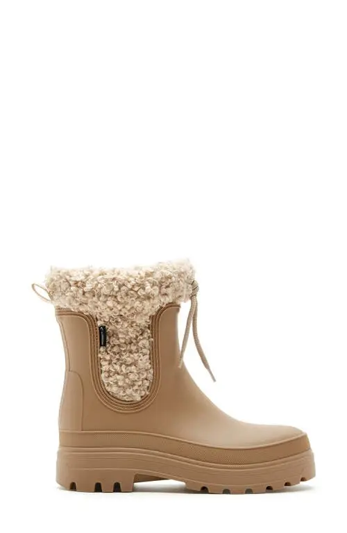 La Canadienne Peak Faux Shearling Winter Boots - Camel Rubber