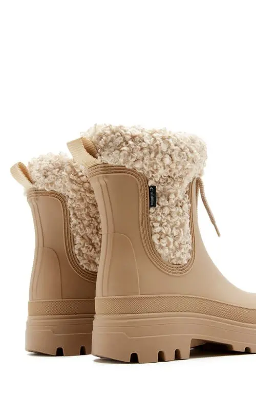 La Canadienne Peak Faux Shearling Winter Boots - Camel Rubber
