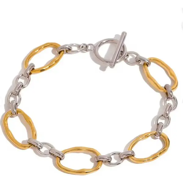 MACRAE & CO. Mixed Metal Chain Link Bracelet - Gold/silver