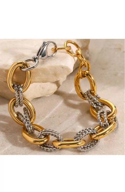 MACRAE & CO. Mixed Metallic Link Bracelet